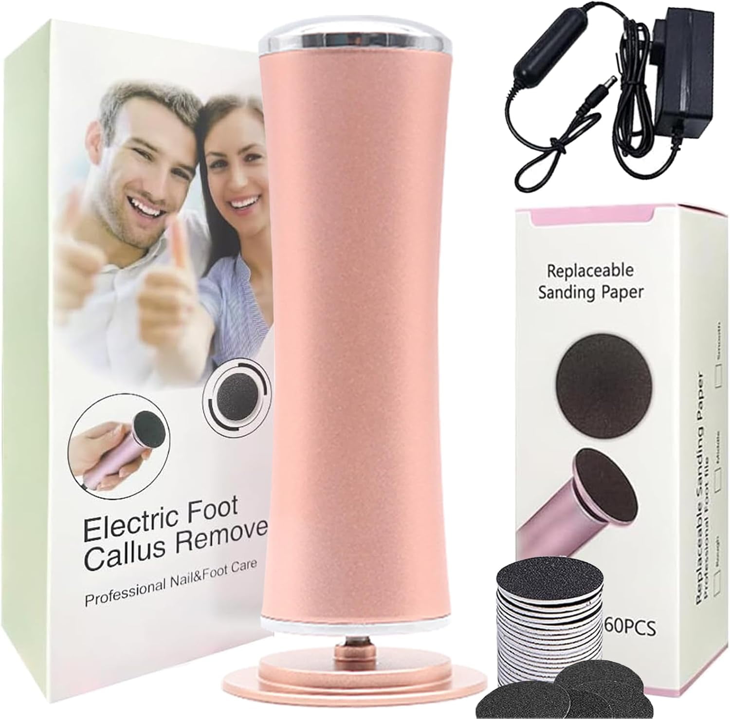 Dermave Electric Foot Callus Remover with 60 Pcs Replaceble Sandpaper ...