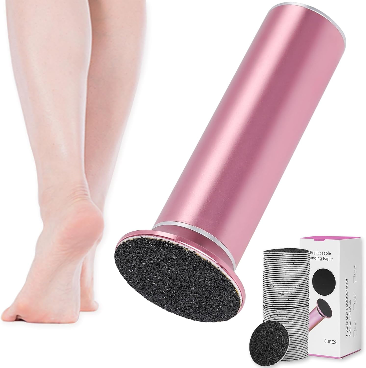 Dermave Electric Foot File Foot Callus Remover with 60 Replaceable ...
