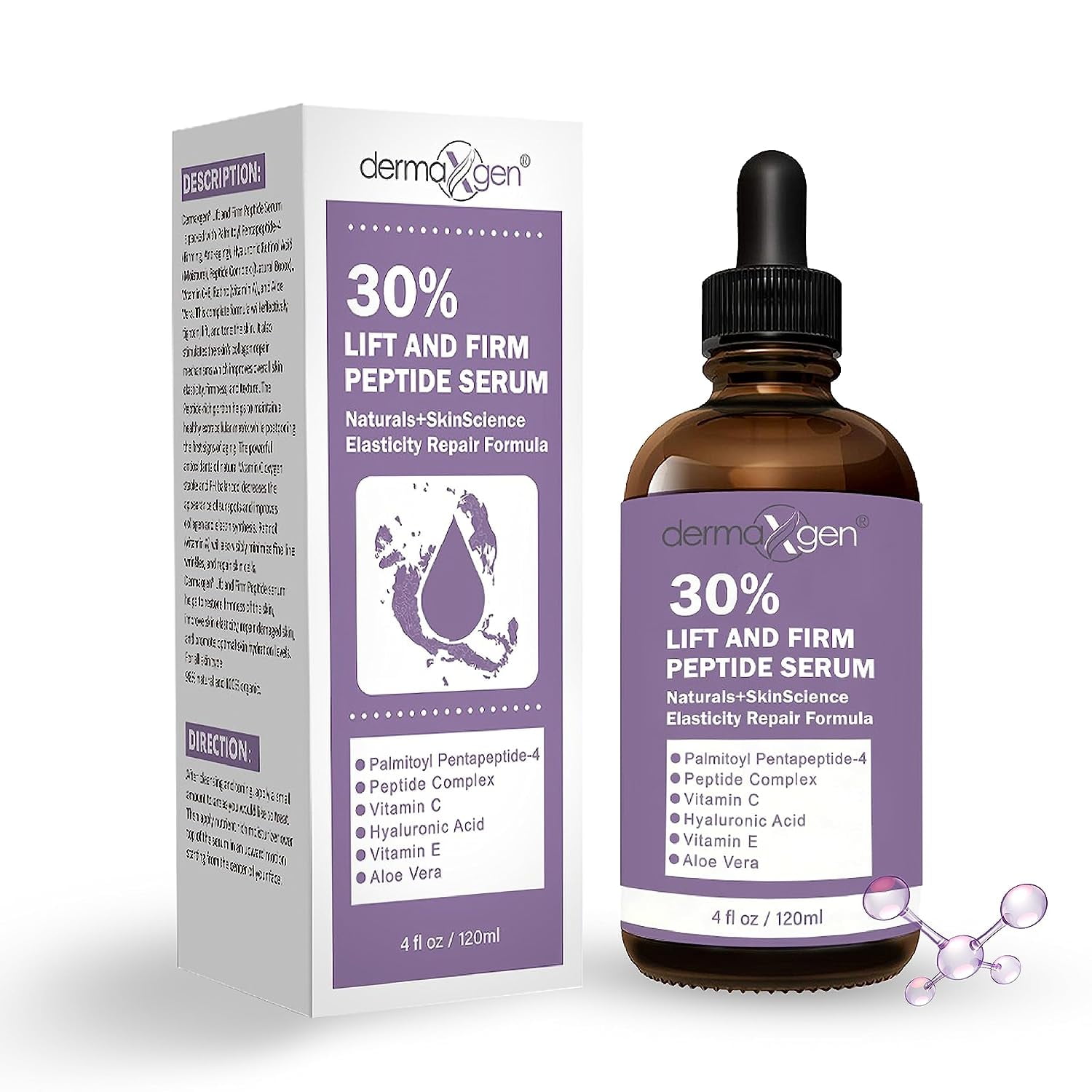 Dermaxgen Lift And Firm - 30% Peptide Serum, Matrixyl 3000, Vitamin C ...