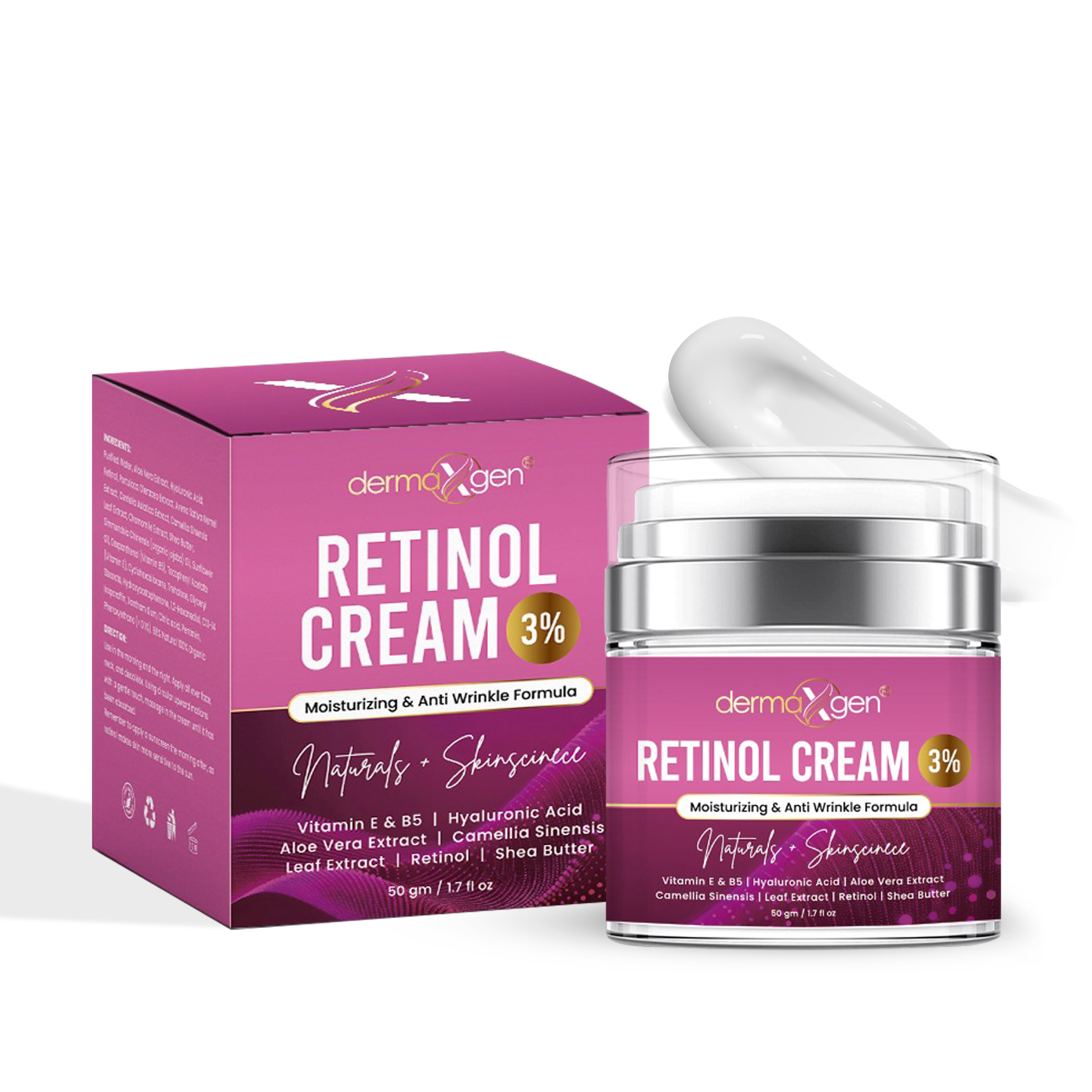 DermaXgen Retinol Moisturizer Cream - Anti-Aging, Reduces Wrinkles ...
