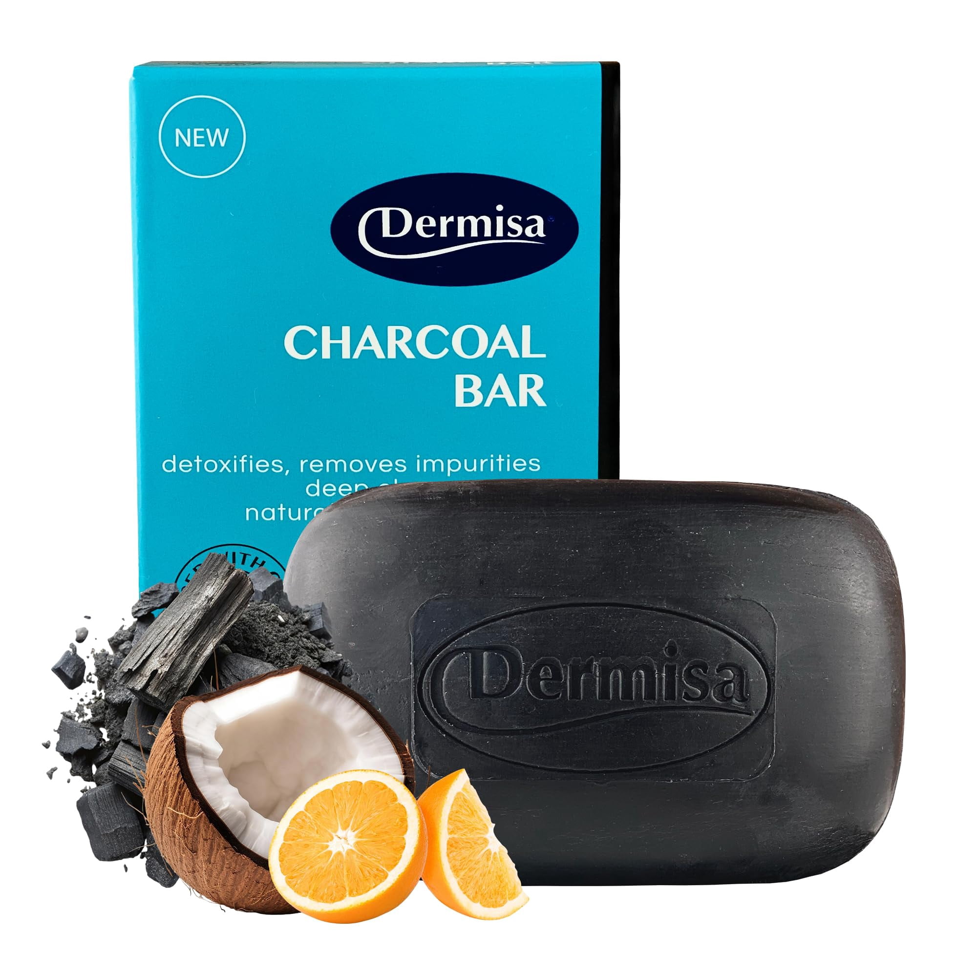 Dermisa Charcoal Bar | YYF14 Natural Gentle Cleansing Bar | Contains ...