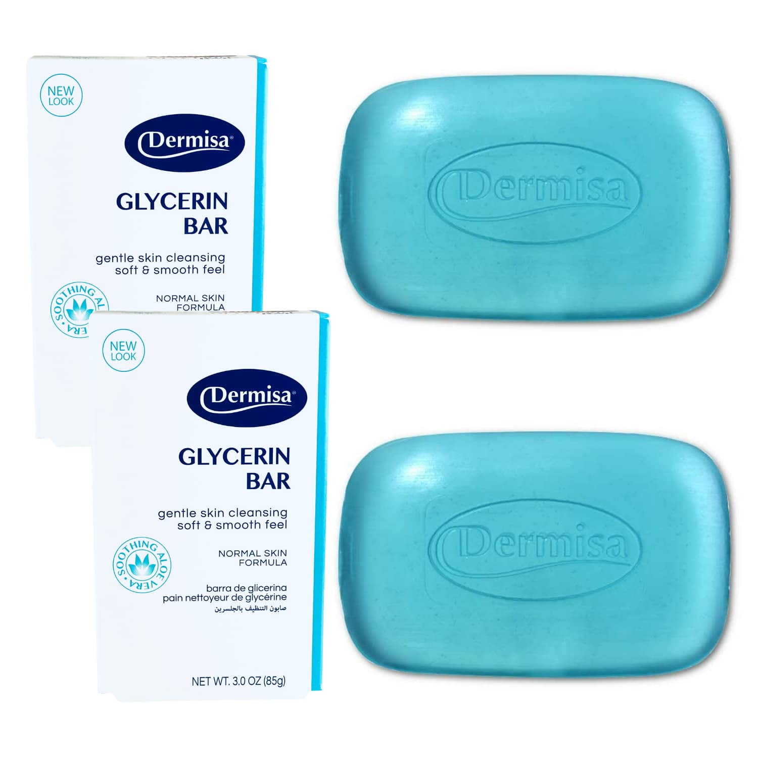 Dermisa Glycerin Bar with Aloe Vera | Helps to Gently Cleanse All Skin ...