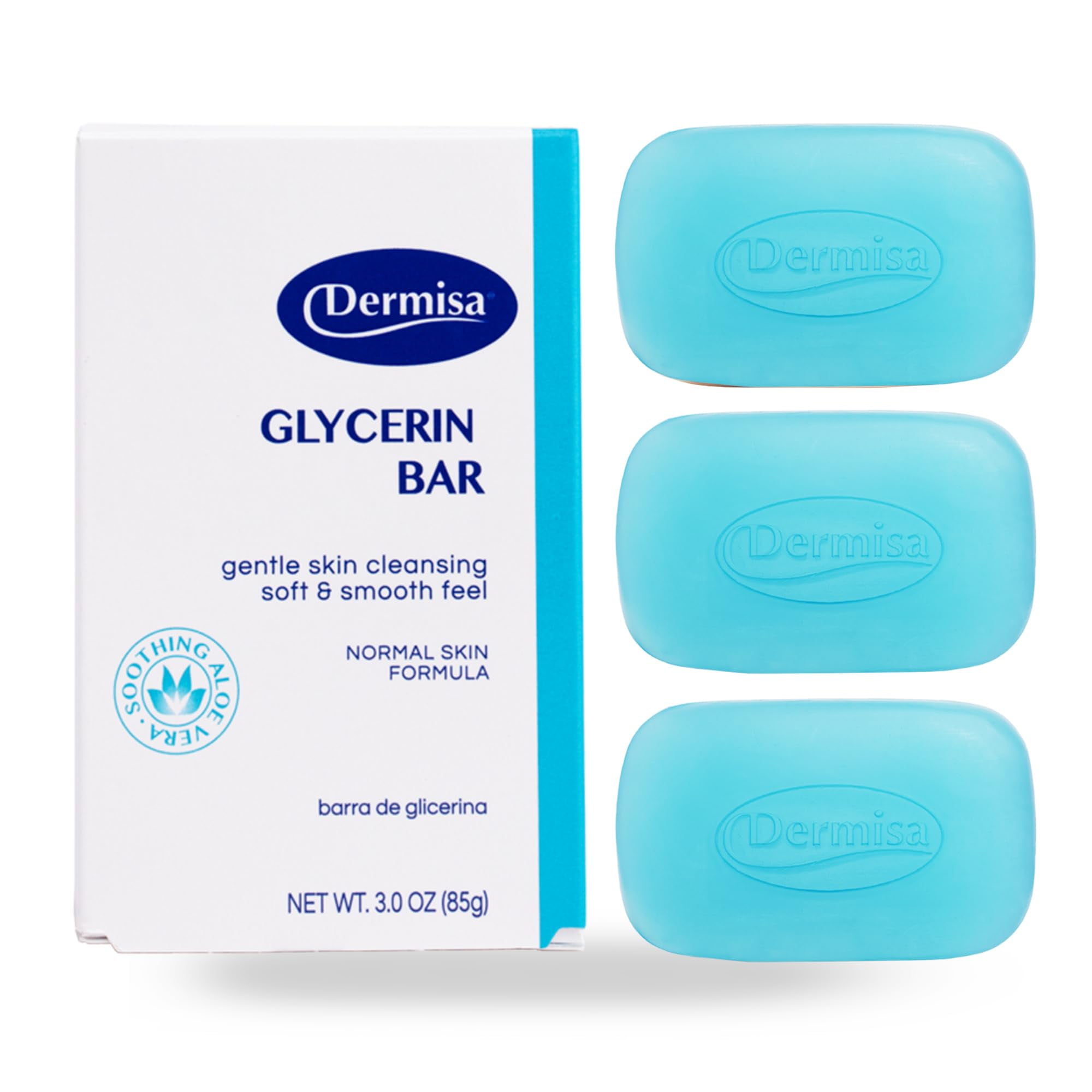 Dermisa Glycerin Bar with DMF15 Aloe Vera | Helps to Gently Cleanse All ...