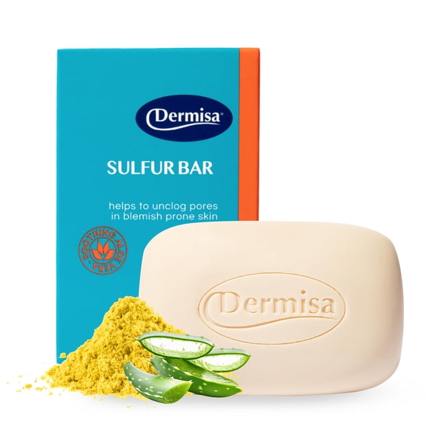 Dermisa Sulfur Bar with IRF13 Aloe Vera | Helps to Cleanse Oily Acne ...