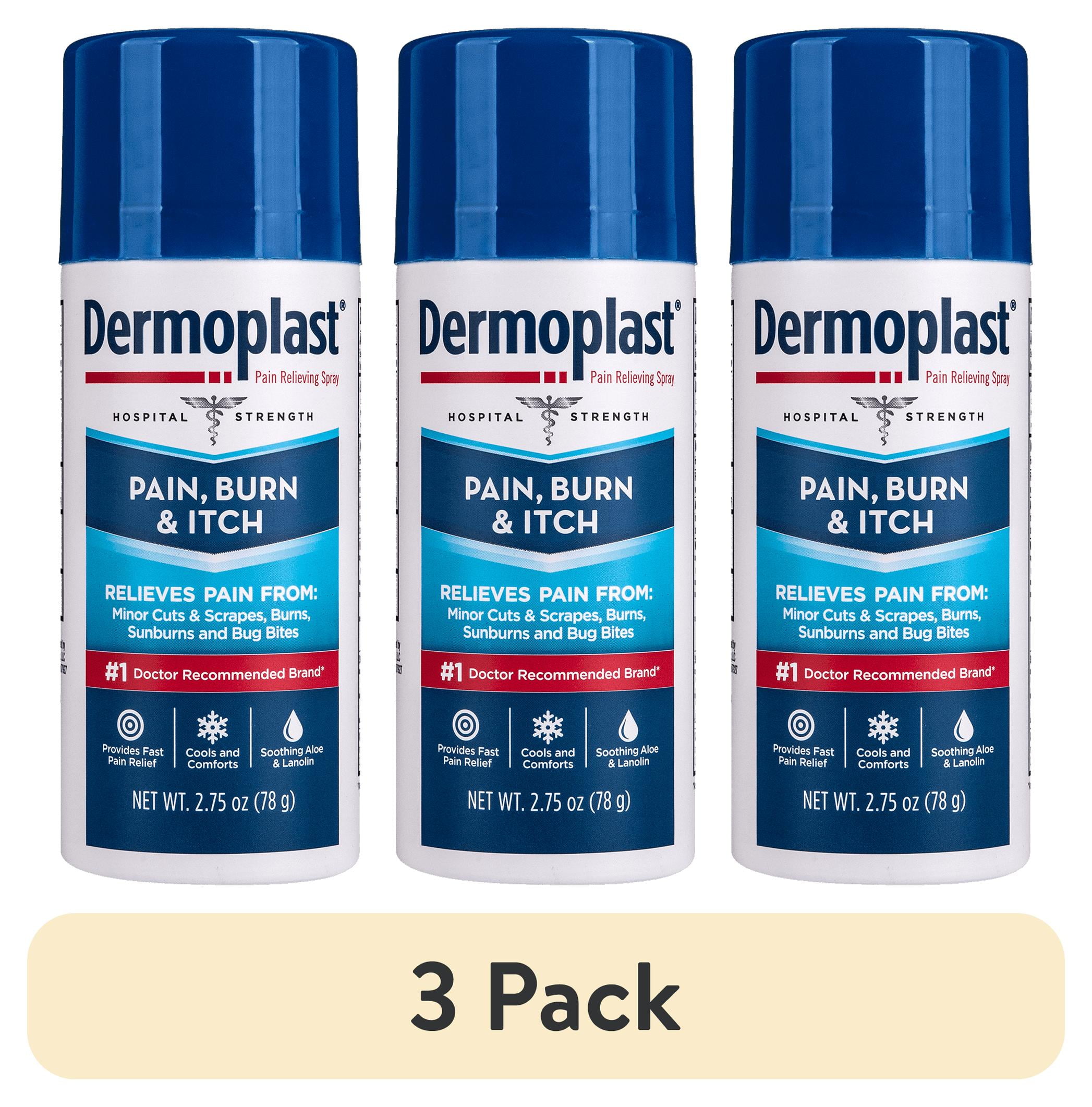 (3 pack) Dermoplast Pain Relief Spray for Minor Cuts, Burns and Bug ...