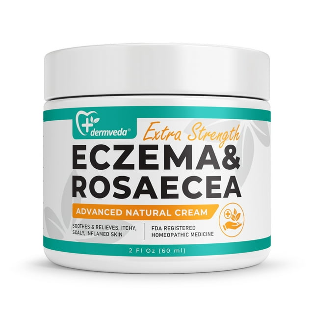 Dermveda Eczema & Rosacea Advanced Natural Cream, Soothing, Reducing ...