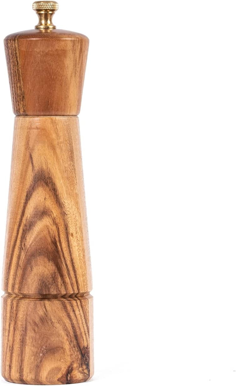 DeroTeno Salt Mill, Salt Grinder with Adjustable Ceramic Grinding Core ...