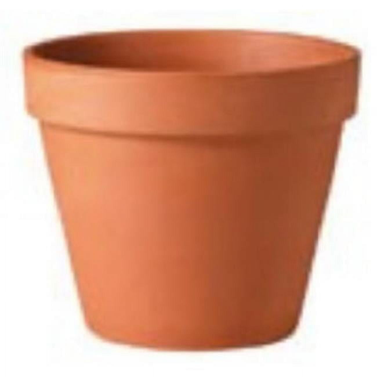 Deroma 12 in. Terracotta Clay Pot, Traditional Round Planter, Indoor ...
