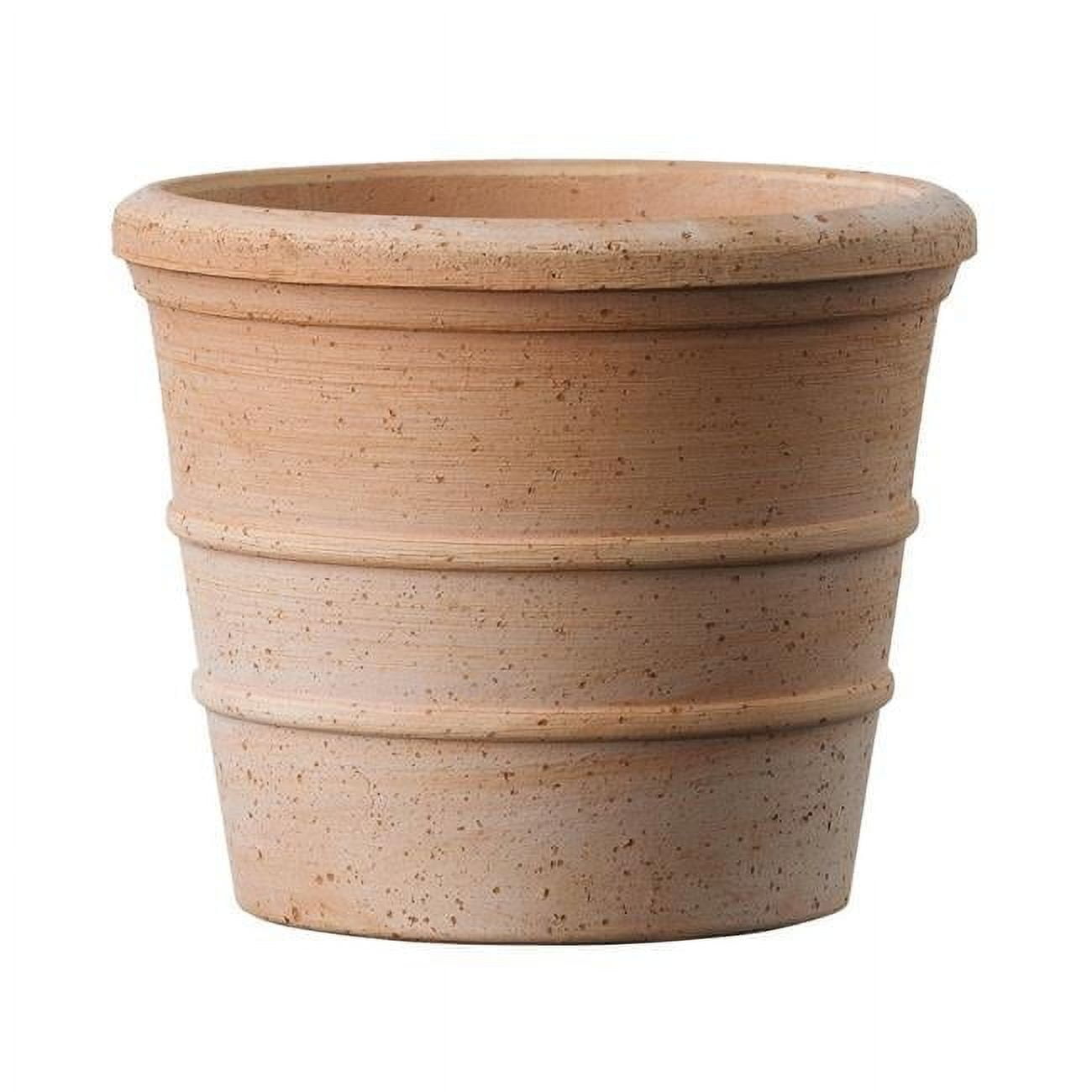 Deroma 269406 4.2 x 3.4 in. Siena Terracotta Clay Round Mini Pot, Red ...