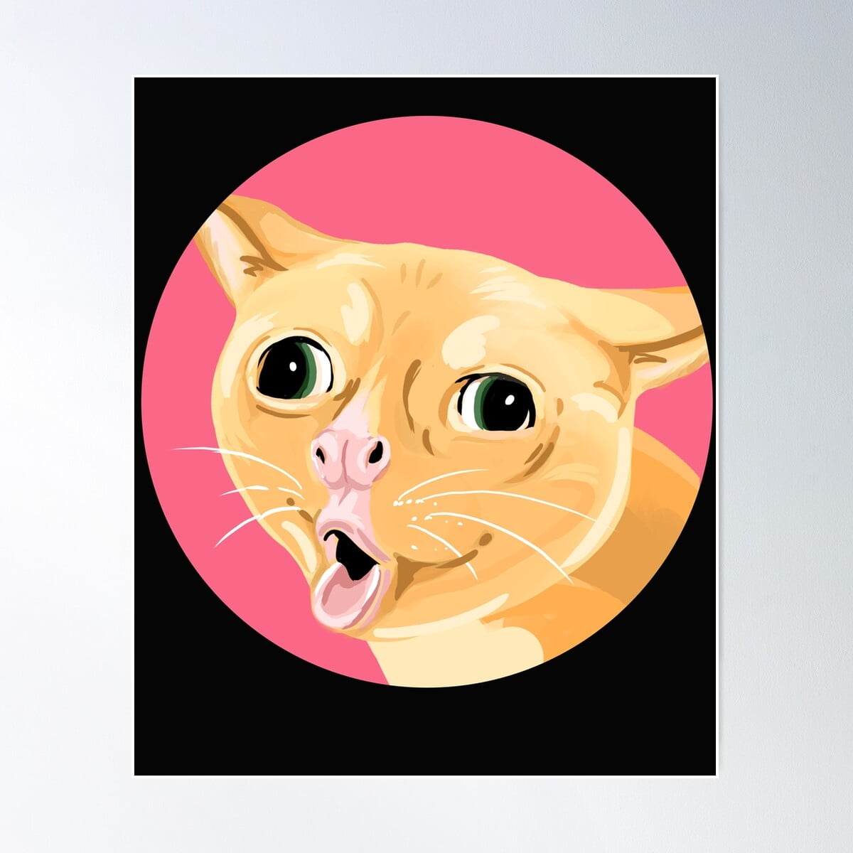 Derpy Cat Poster Wall Art, Modern Wall Decor For Living Room Bedroom ...