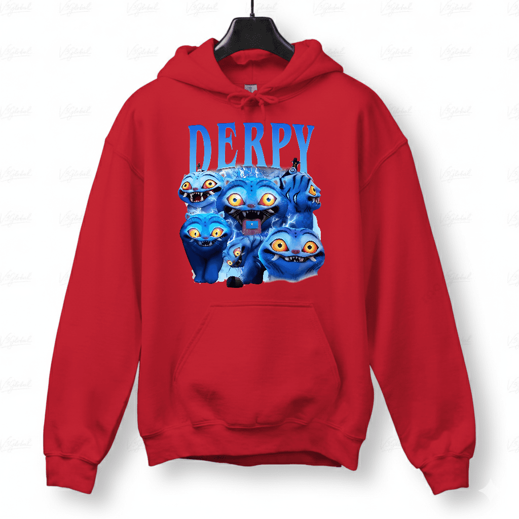 Derpy Cats Funny Cartoon Animal Group Humor Hoodie for Men & Women, up ...