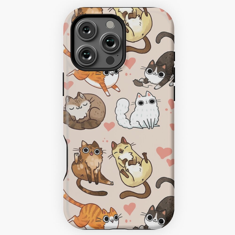 Derpy Cute Cats and Kittens Funny Meme Art Phone Case Compatible iPhone ...