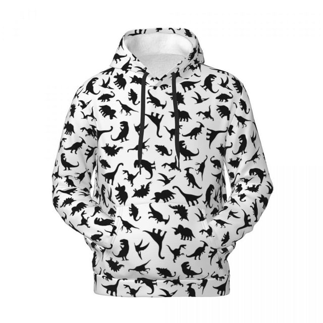 Derpy Dinosaurs Casual Hoodies Men Cartoon Cute Dinosaur Raptor Modern ...
