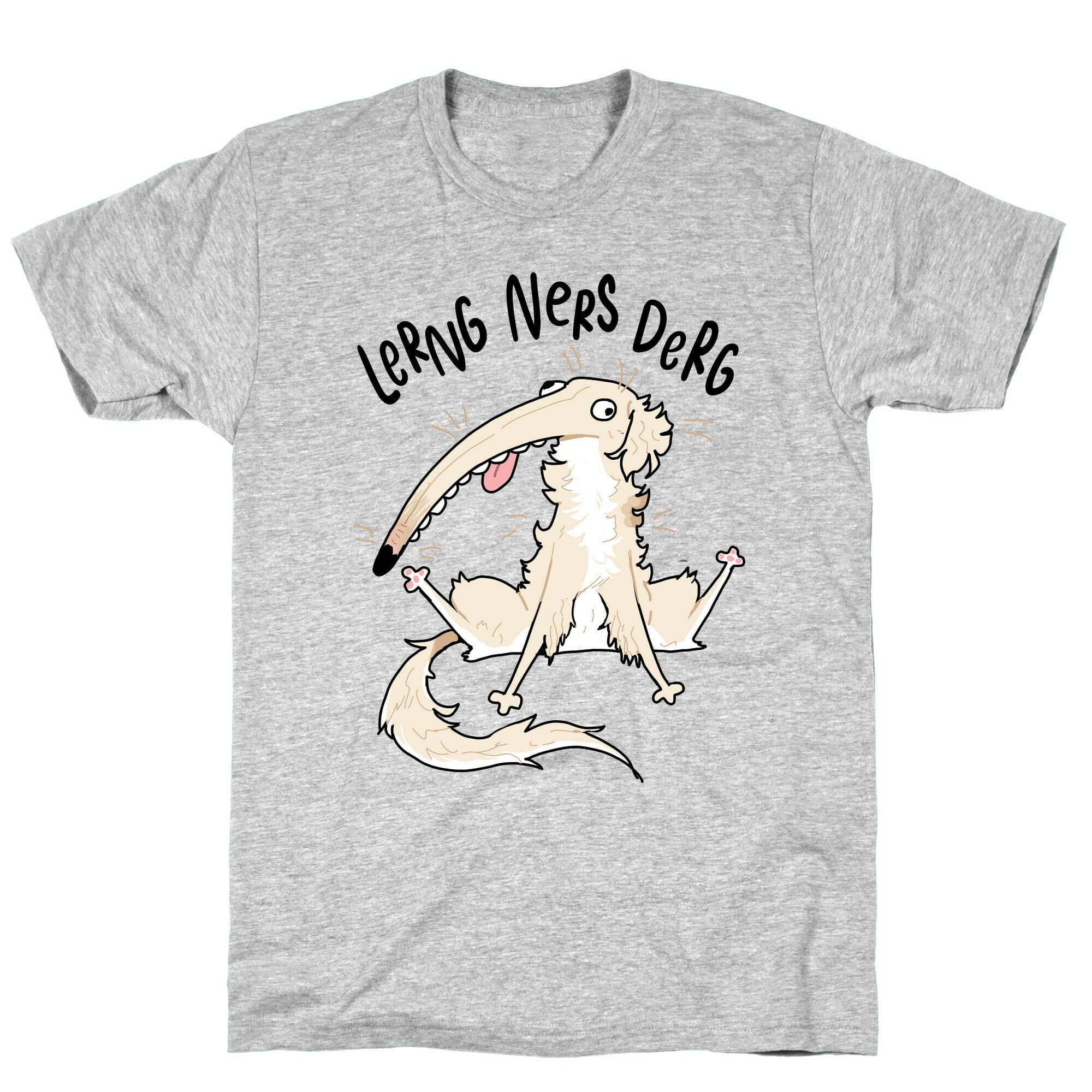 Derpy Dog Borzoi Lerng Ners Derg Tee Shirt Sweatshirt Hoodie - Walmart.com