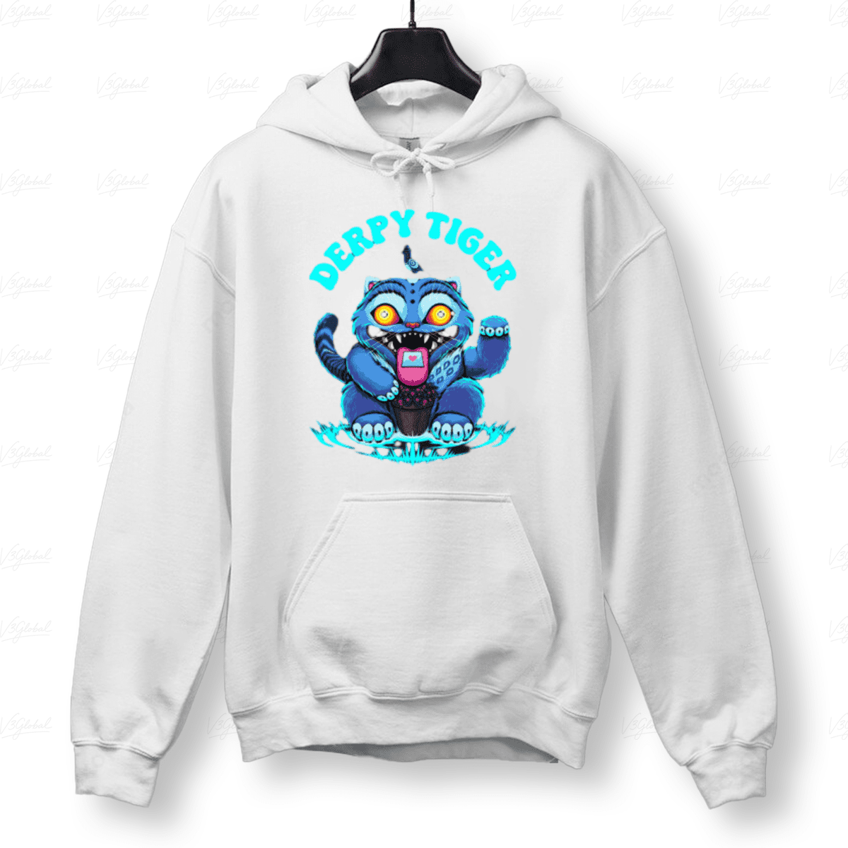 Derpy Money Tiger Funny Rich Cat Graphic Hoodie Shirt, for Men & Women ...