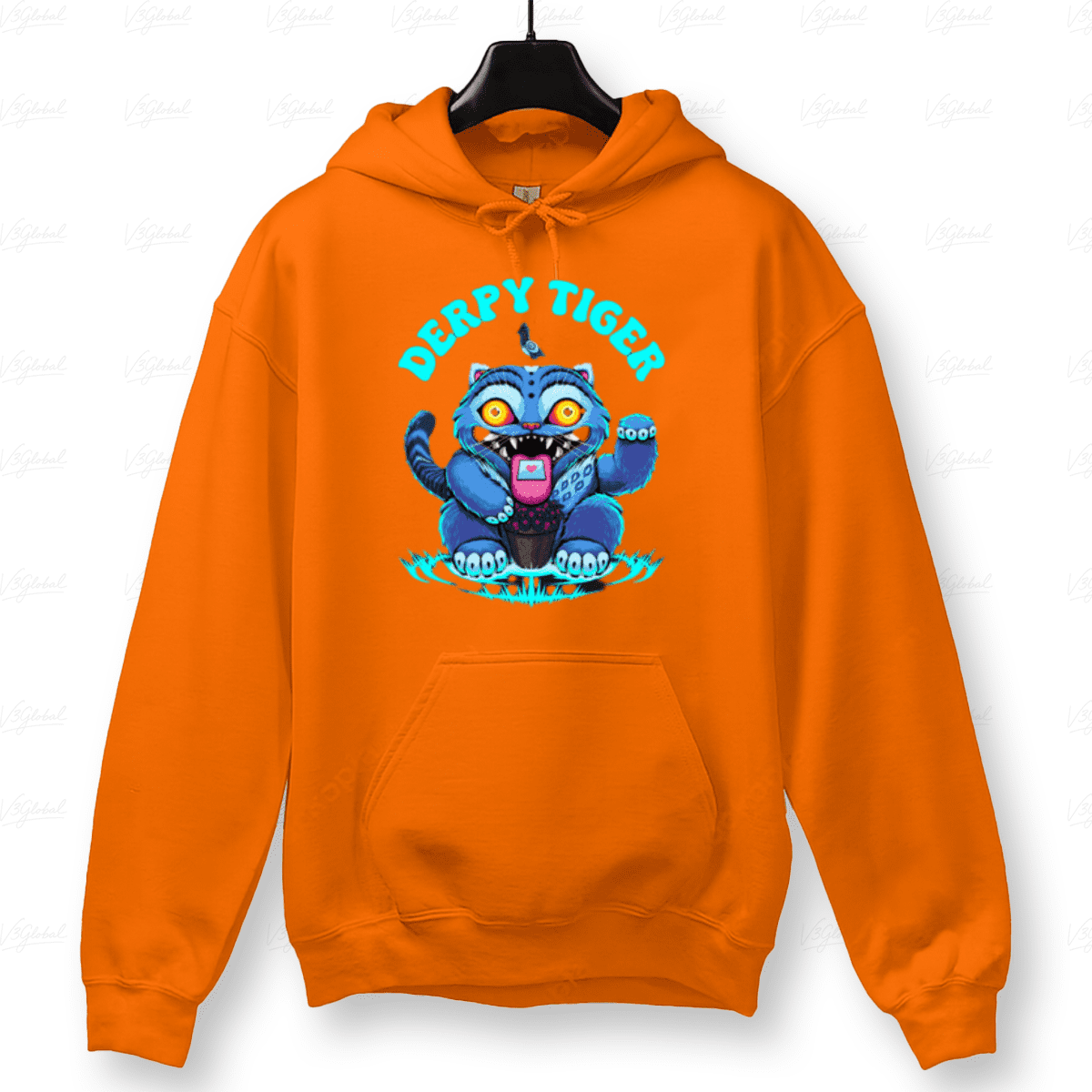 Derpy Money Tiger Funny Rich Cat Graphic Hoodie Shirt, for Men & Women ...