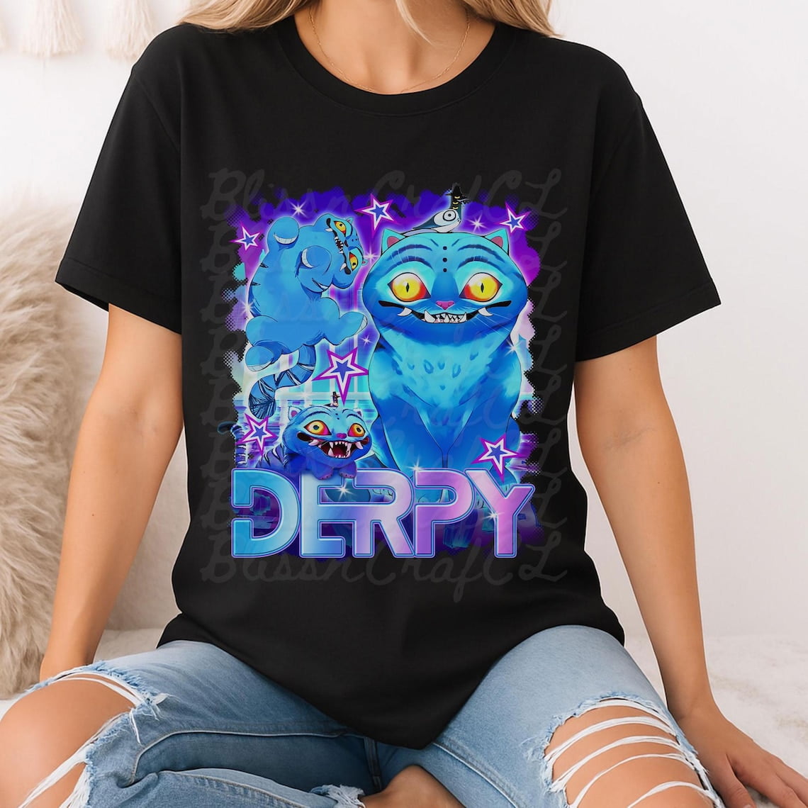 Derpy T-Shirt, Demon Hunter Tiger Shirt, Derpy the Tiger And Bird Demon ...
