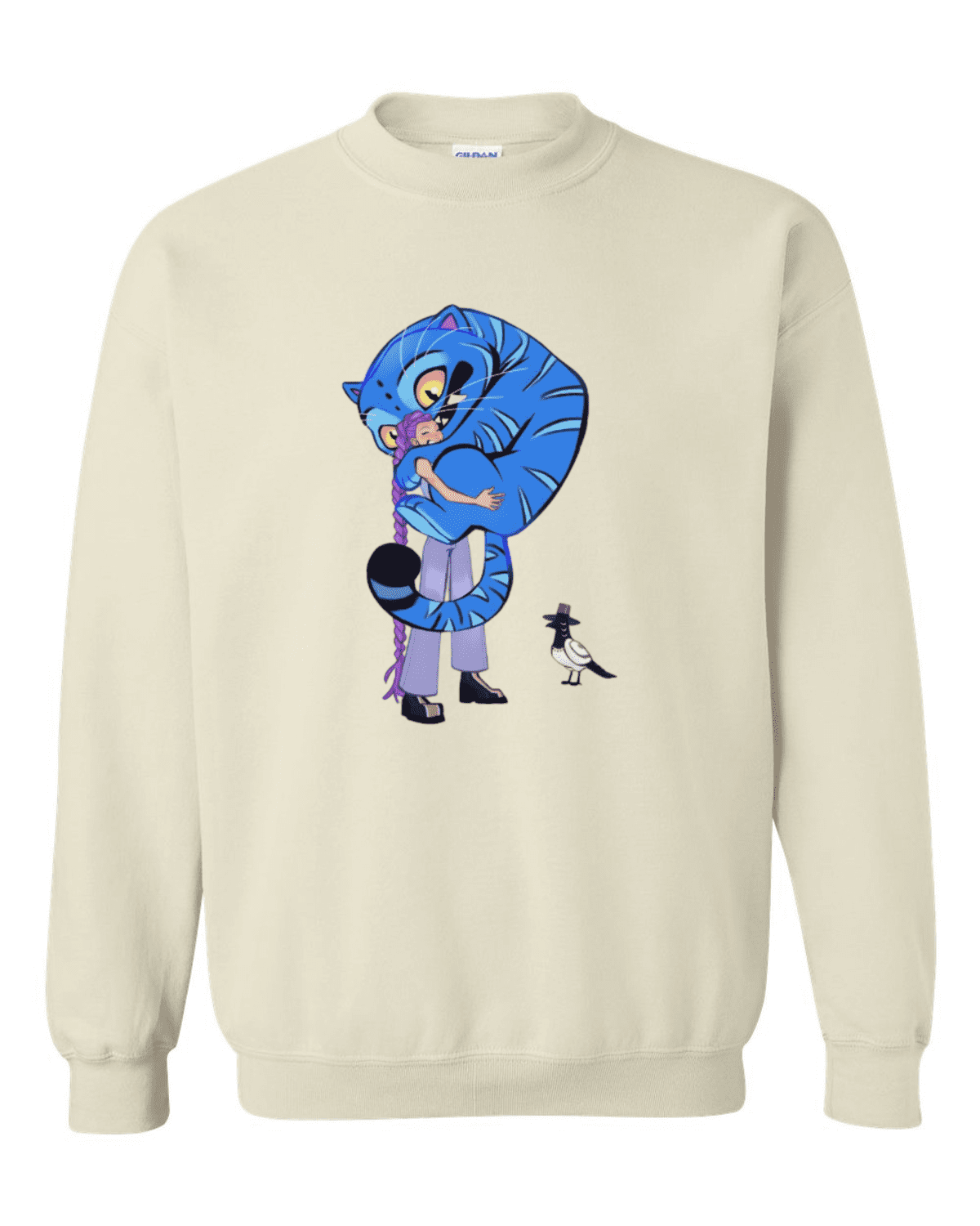 Derpy Tiger And Bird Cute Fun Graphic Design Inspired Cartoon Style ...