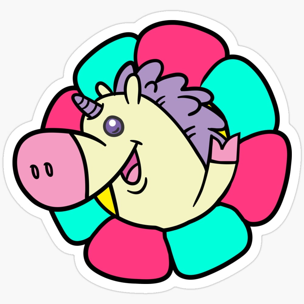 Derpy Unicorn Sticker Phone Decal Water Bottle Stickers Car Decals, Laptop Sticker - Walmart.com