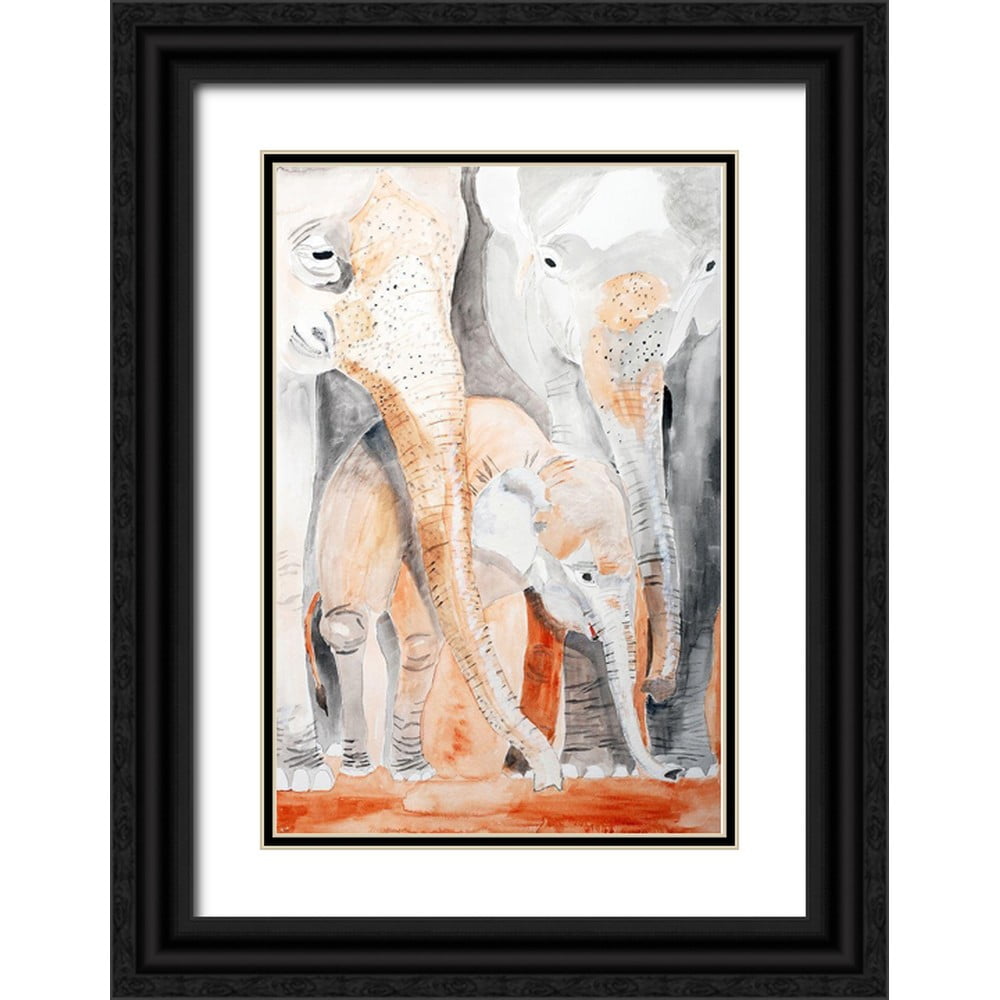 Derr, Wynn 11x14 Black Ornate Wood Framed with Double Matting Museum ...