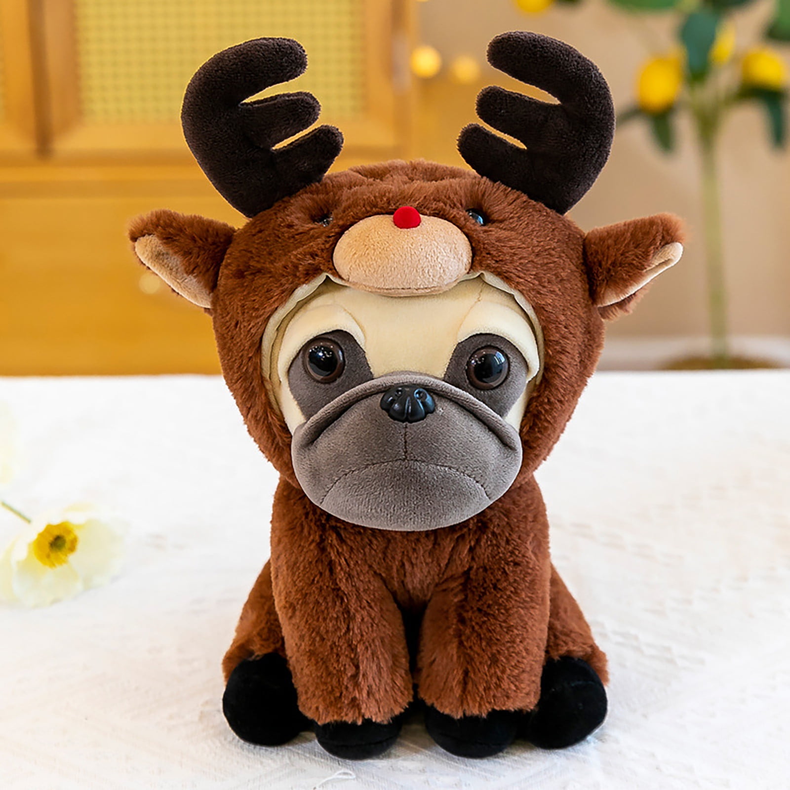 Derreck Dog Pug Dog Stuffed Animal Plush Toy Realistic Funny ...