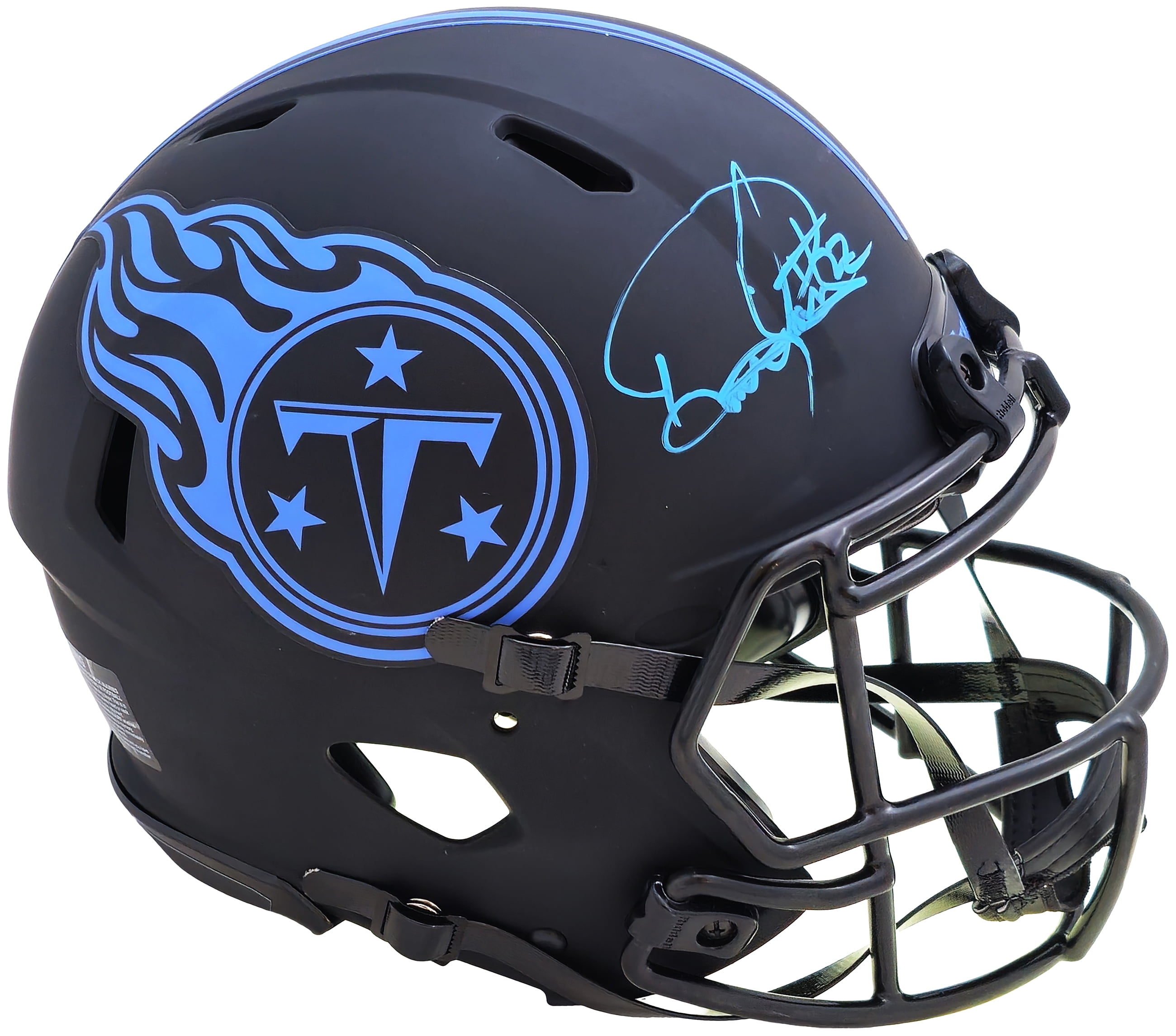 Derrick Henry Autographed Tennessee Titans Eclipse Black Full Size Authentic Speed Helmet ...