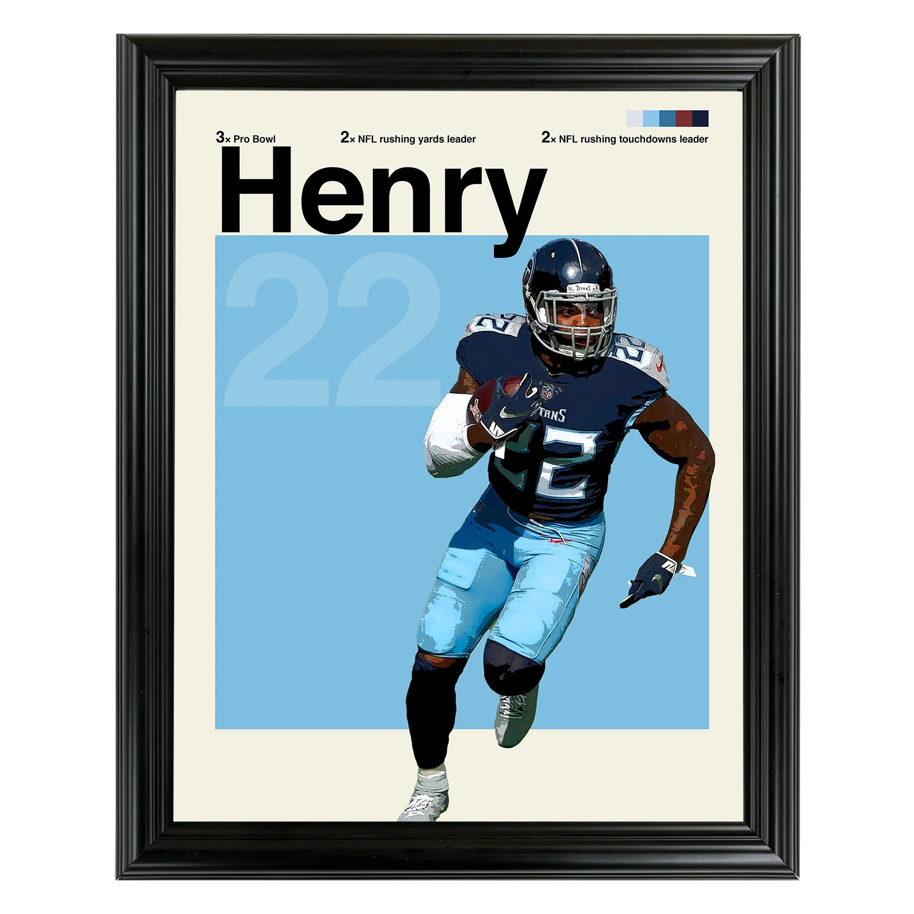 Derrick Henry Framed Sports Art Photo by Thomas Maxwell - Walmart.com