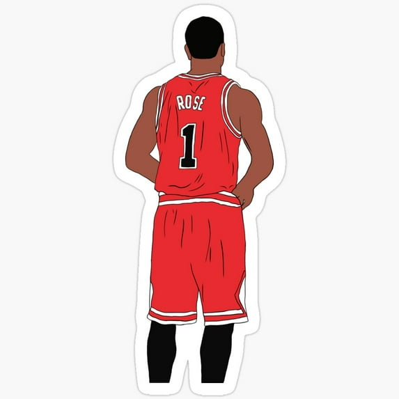 Derrick Rose Back-To Sticker Phone Decal Water Bottle Stickers Car ...
