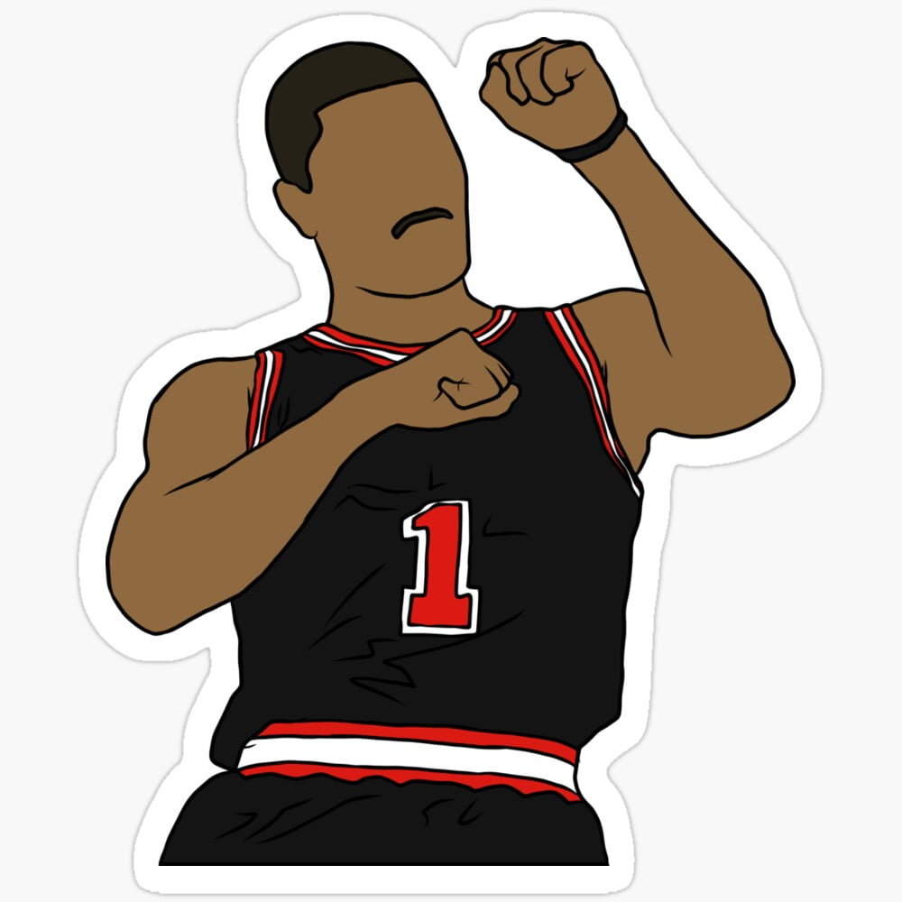 Derrick Rose Celebration Sticker Phone Decal Water Bottle Stickers Car ...