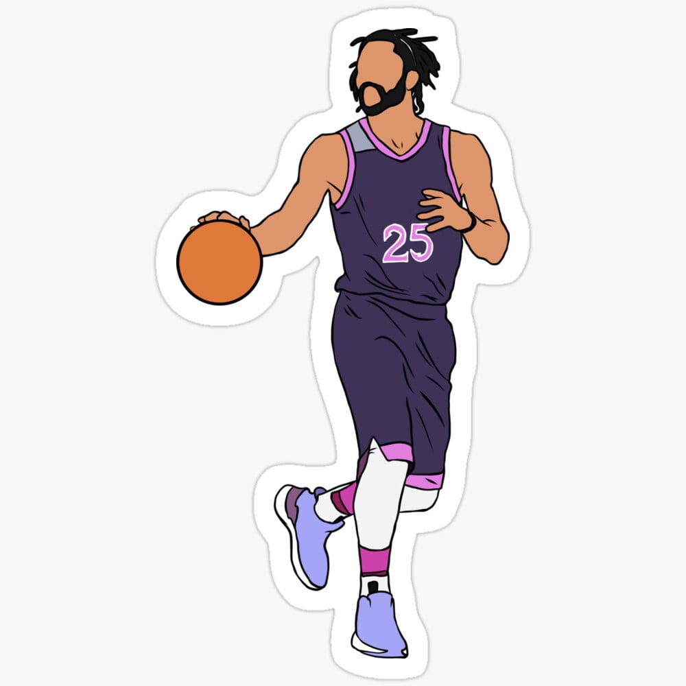Derrick Rose Dribbling Sticker Phone Decal Water Bottle Stickers Car ...