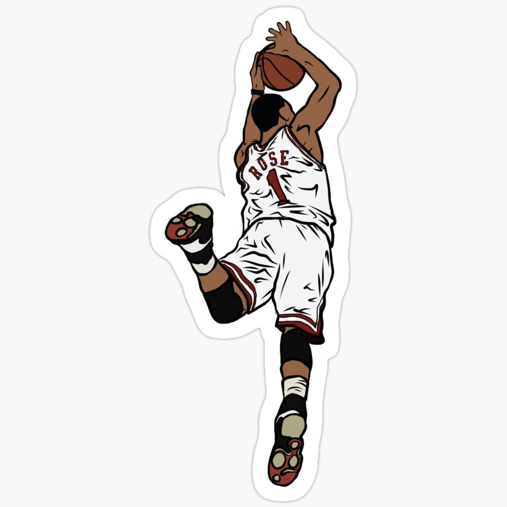 Derrick Rose Dunk Sticker Phone Decal Water Bottle Stickers Car Decals ...