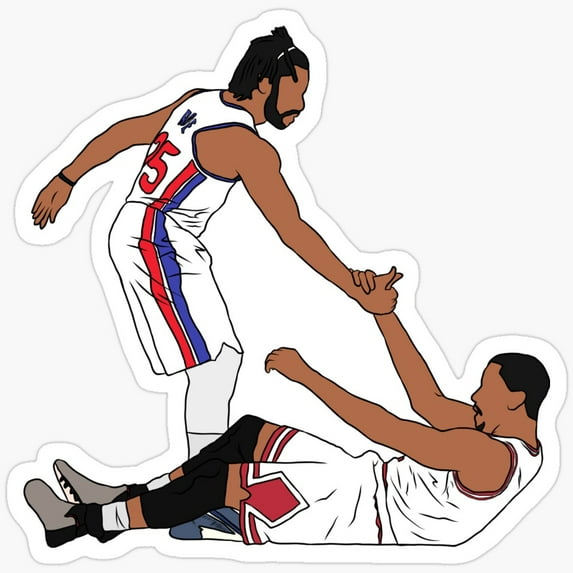 Derrick Rose Helps Himself Up Sticker Phone Decal Water Bottle Stickers ...