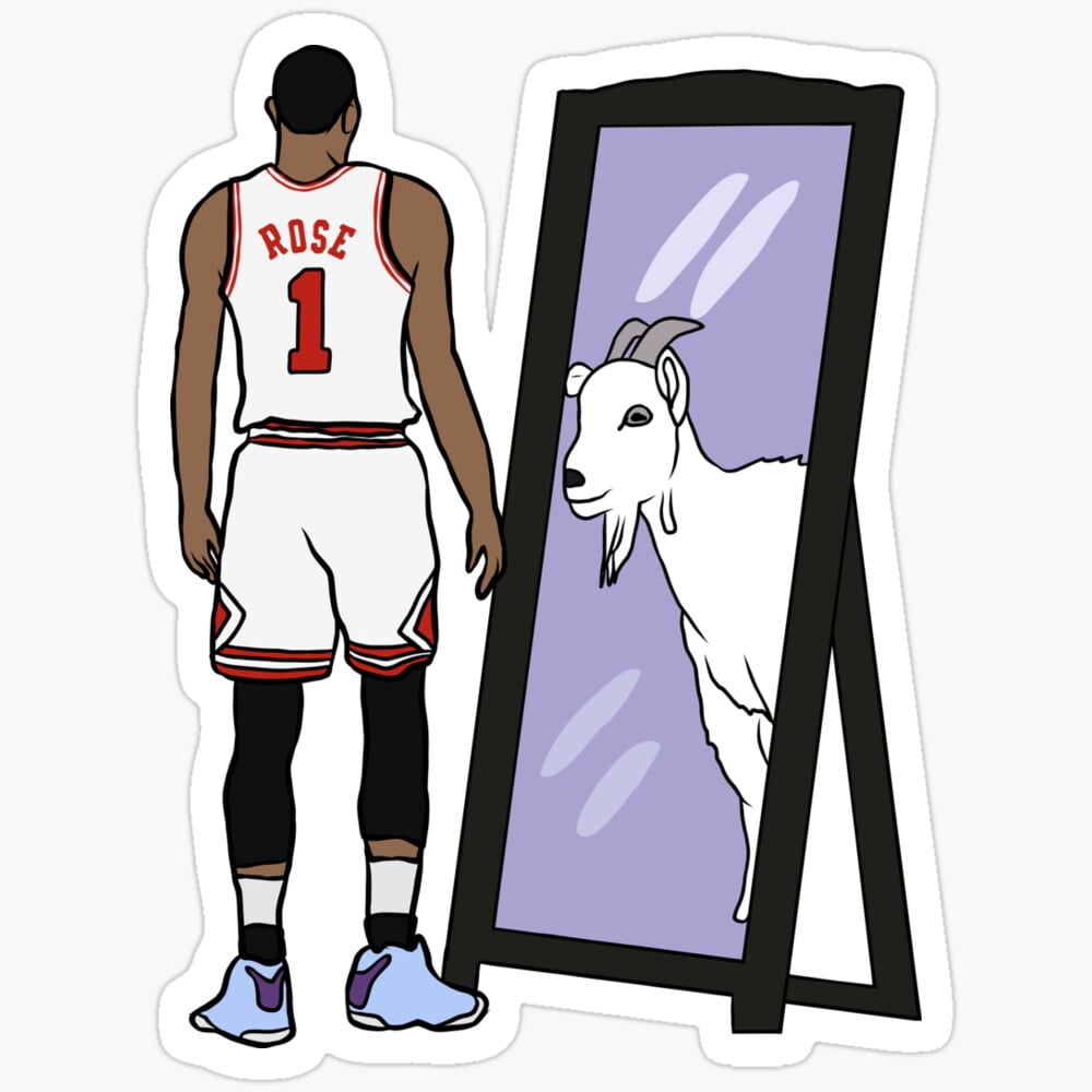 Derrick Rose Mirror Goat Sticker Phone Decal Water Bottle Stickers Car ...