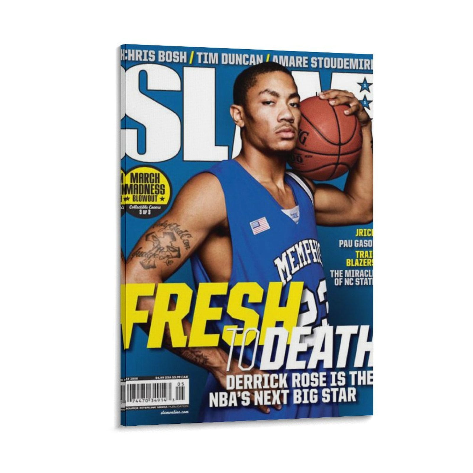 Derrick Rose Poster Basketball Player (25) Picture Print Canvas Poster ...