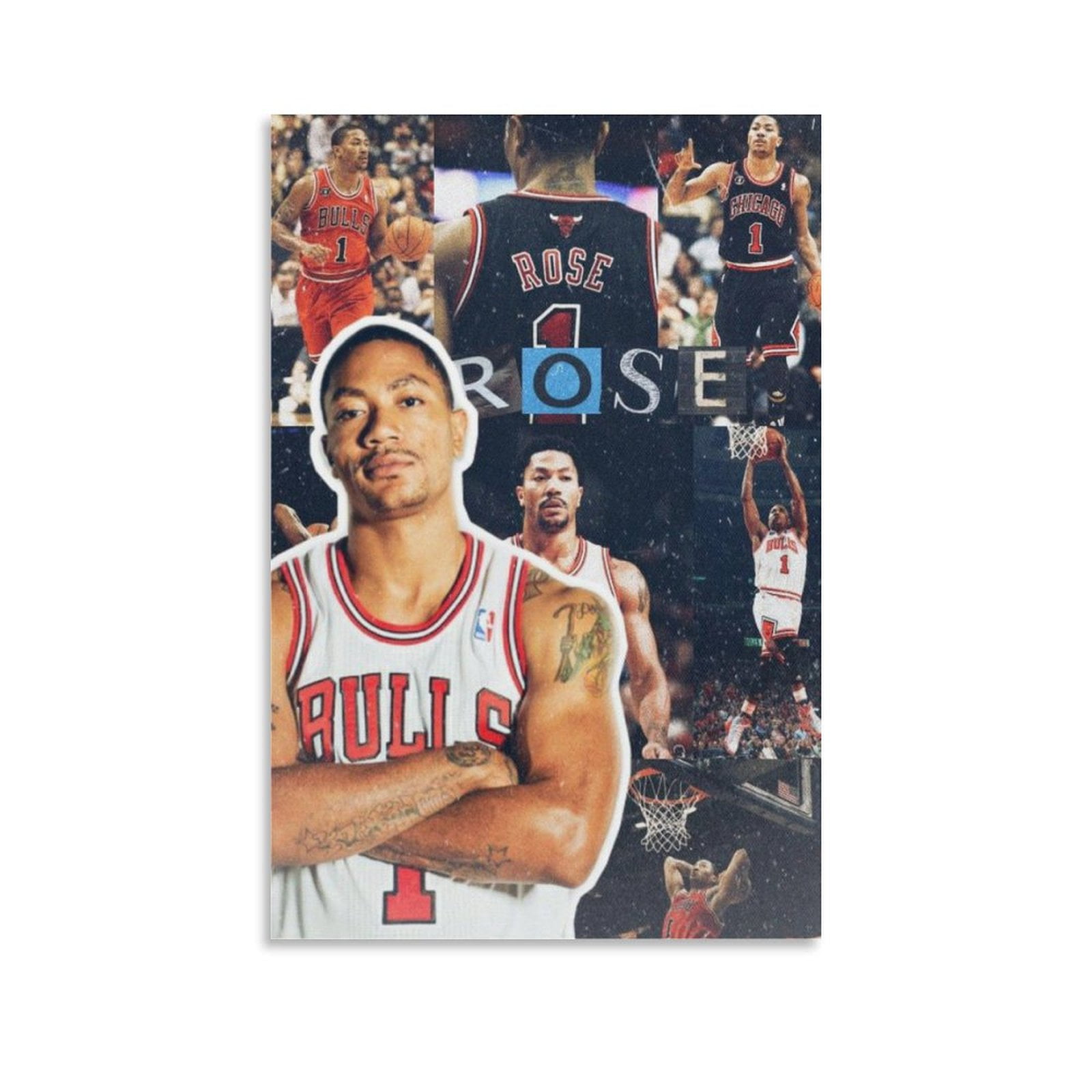 Derrick Rose Poster Basketball Player (36) Painting On Canvas Wall Art ...