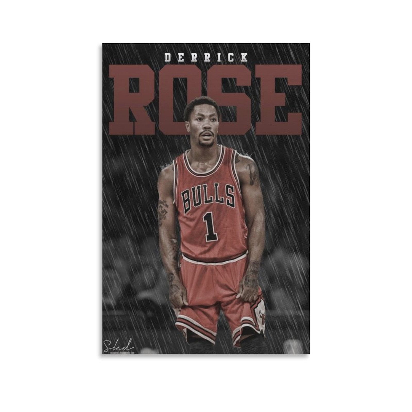 Derrick Rose Poster Basketball Player (8) Posters Wall Art Painting ...