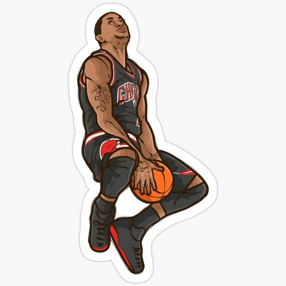 Derrick Rose Reverse Dunk Sticker Phone Decal Water Bottle Stickers Car ...