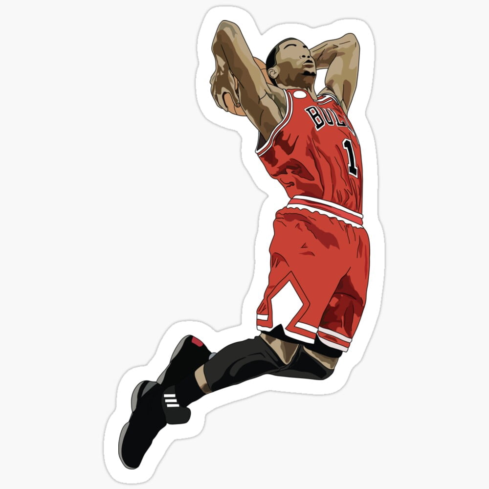 Derrick Rose Sticker Phone Decal Water Bottle Stickers Car Decals ...