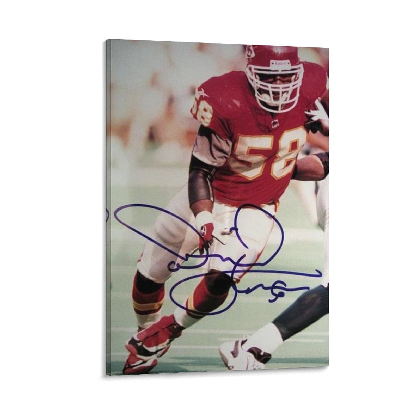 Derrick Thomas Autograph Canvas Poster Room Aesthetic Poster Print Art ...