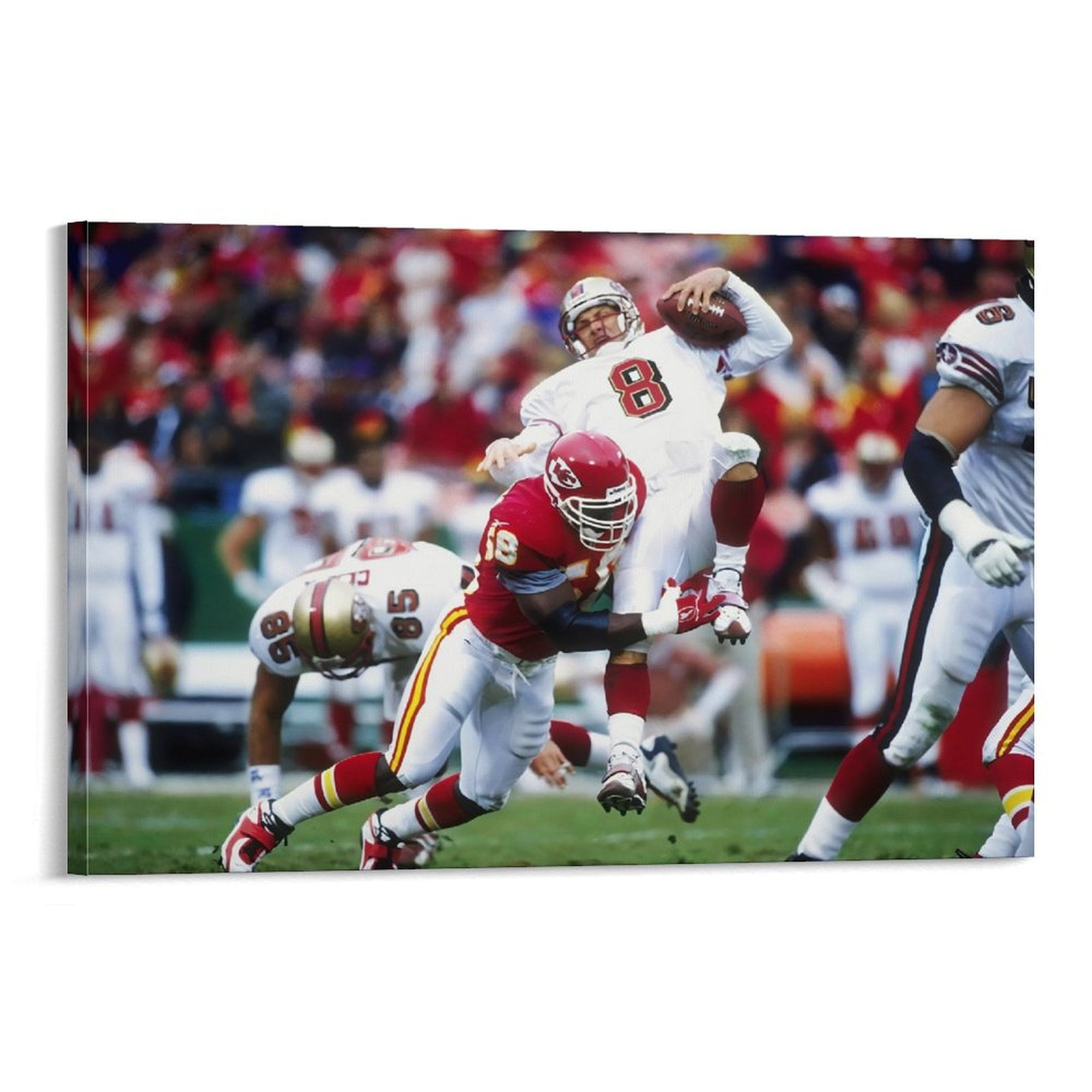 Derrick Thomas Classic Rugby Player Moves Poster (20) Art Poster Canvas ...