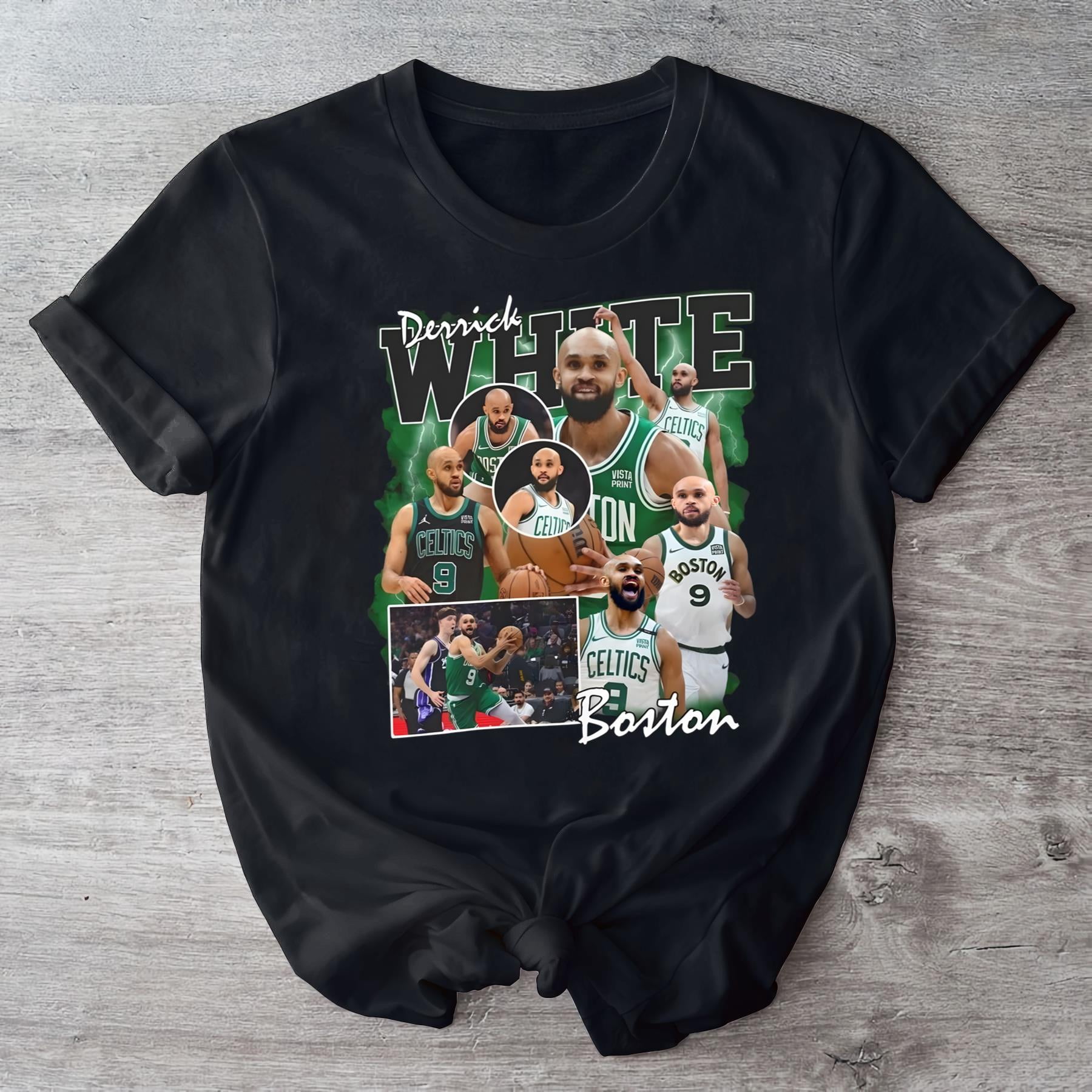 Derrick White Bootleg Shirt for Boston Basketball Fan Vintage Classic ...