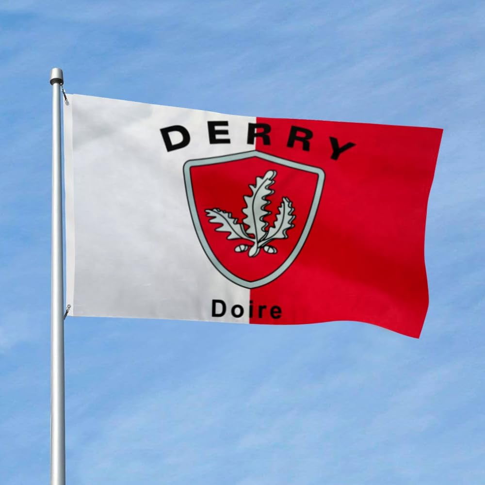 Derry Ireland County Flag 3x5ft Vivid Color Double Stitched with 2 ...