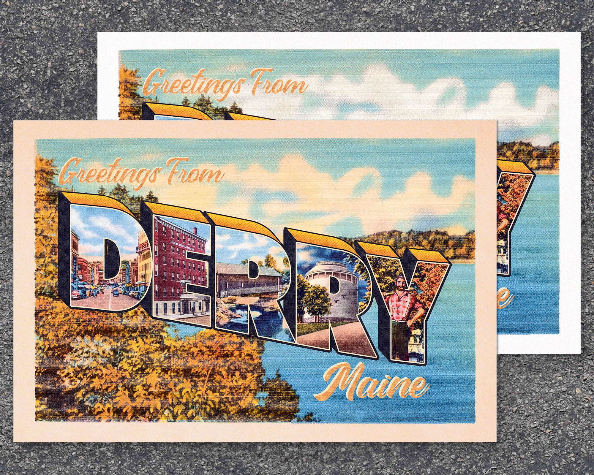 Derry Maine Postcard - Stephen King IT collectible book lover unique ...