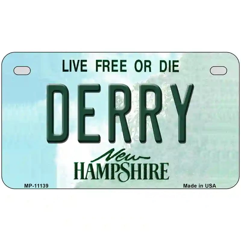 Derry New Hampshire State License Plate 7" x 4" Motorcycle - Walmart.com