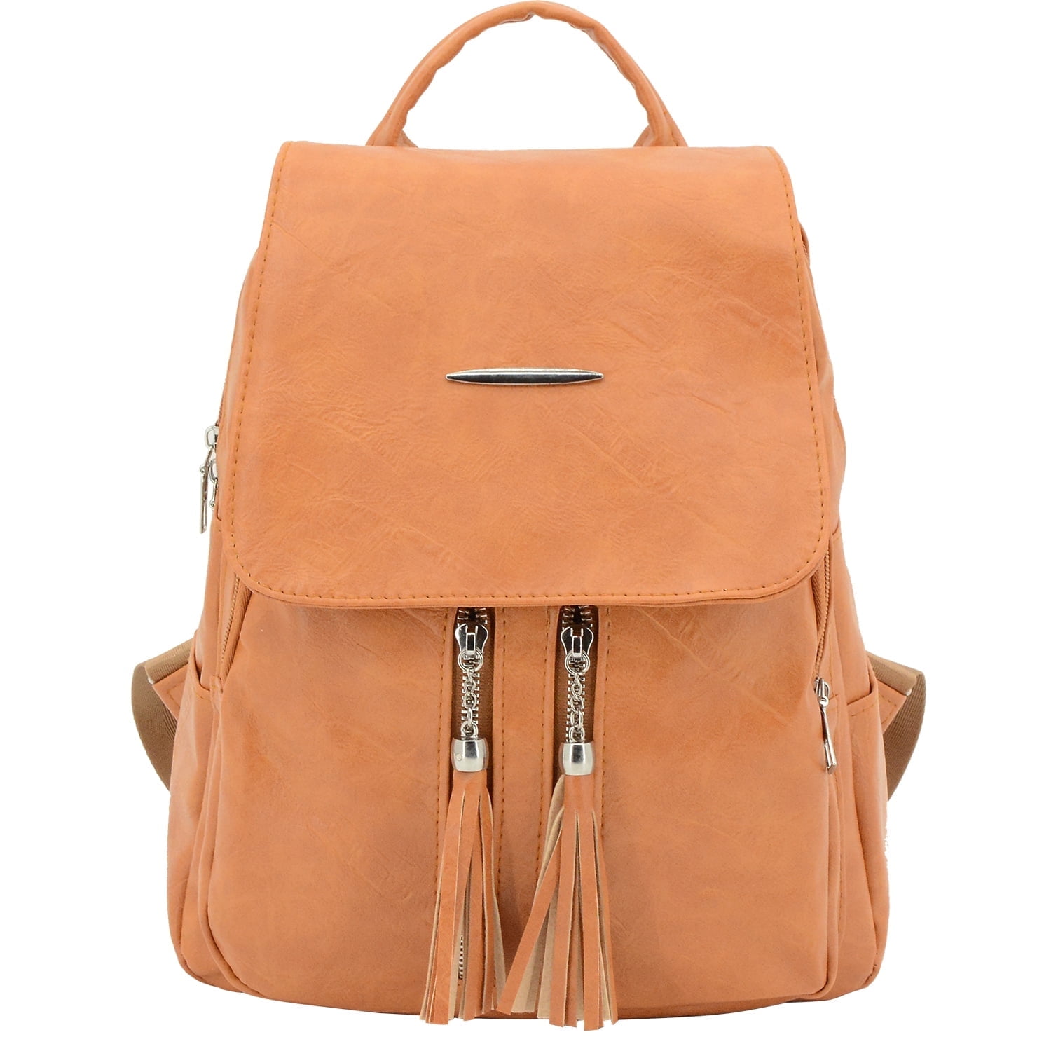 Derstuewe PU Soft Leather Backpack Purse For Women Fashion Tassel ...