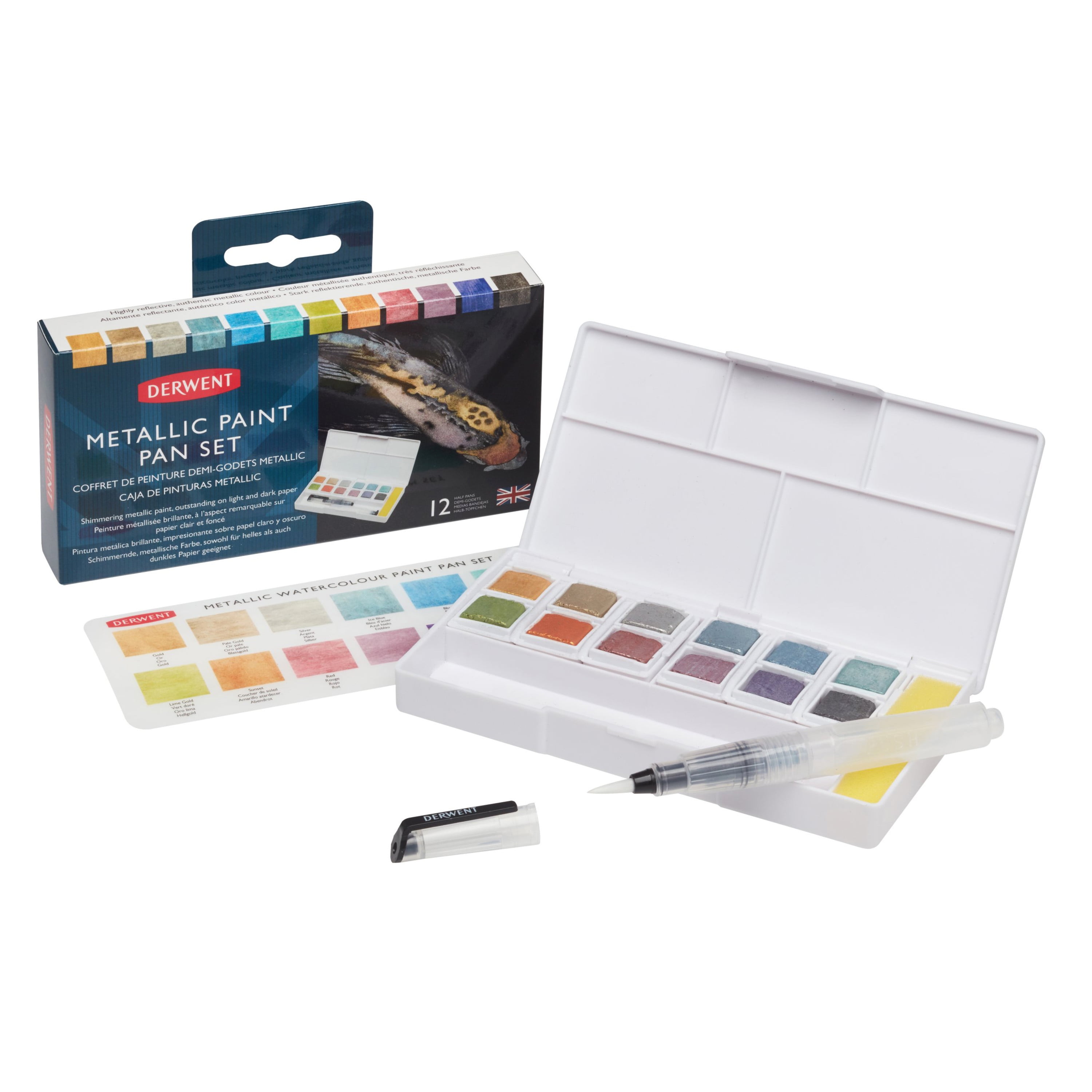 Derwent Metallic Paint Pan Set, 12-Colors - Walmart.com