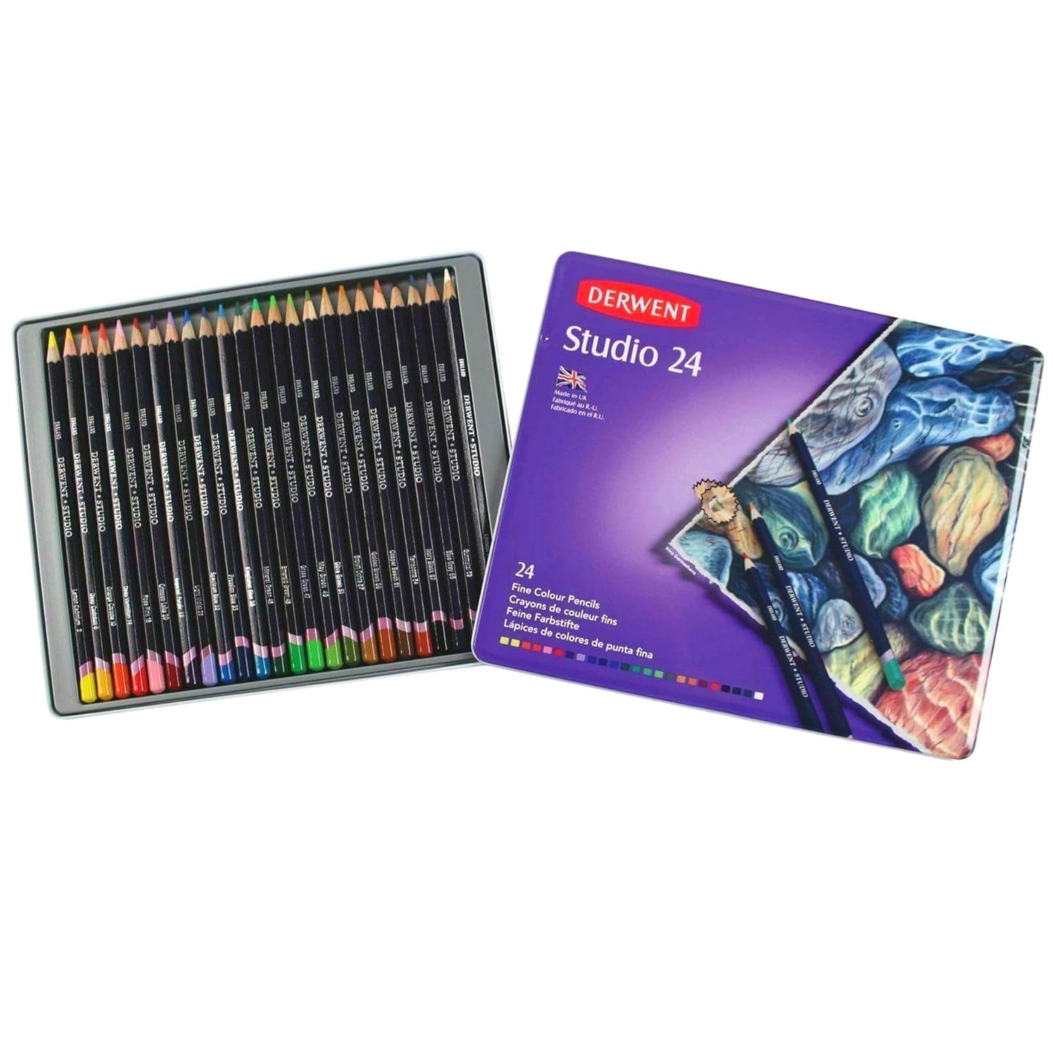Derwent Studio Colouring Pencils Tin Drawing Colouring Ideal for ...