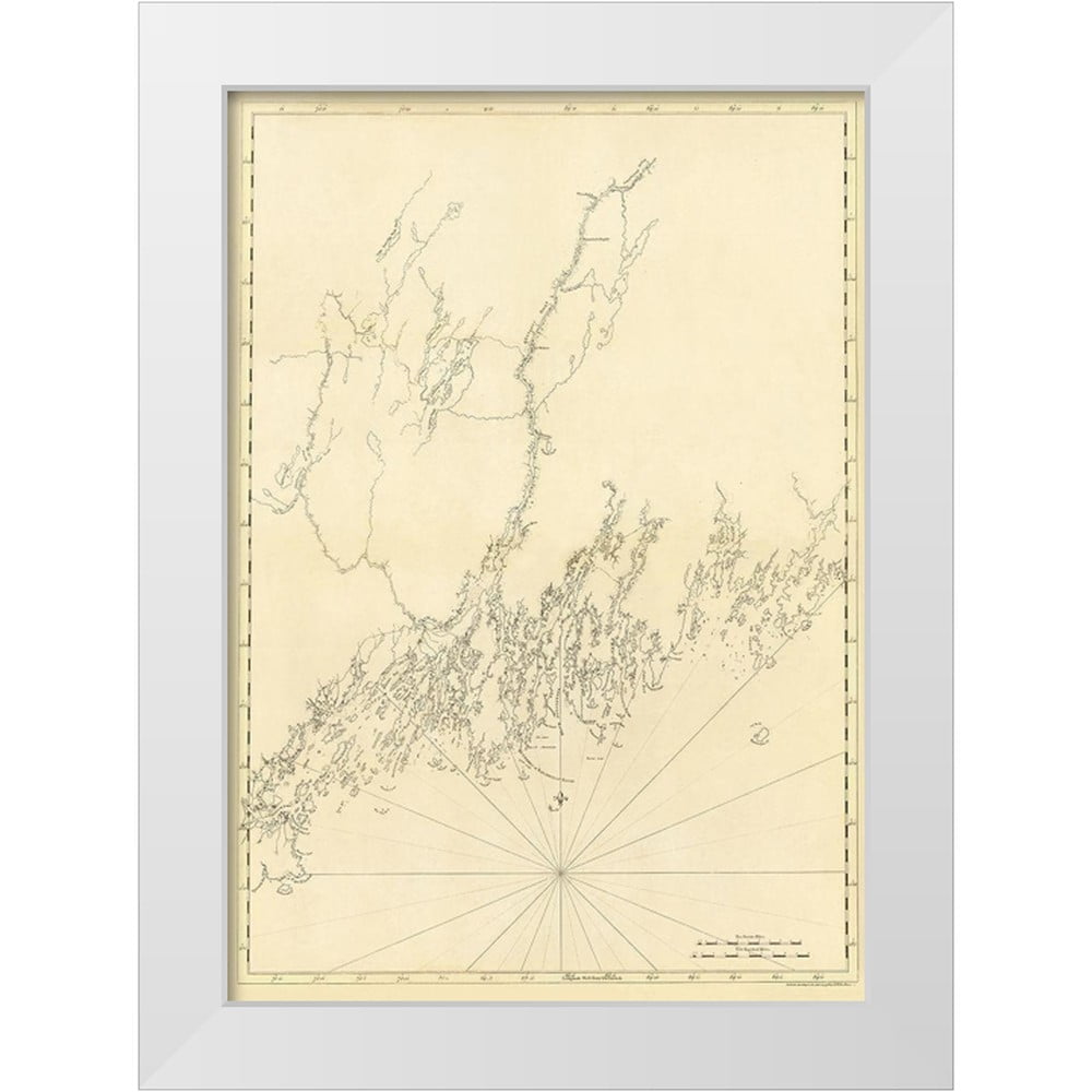 Des Barres 18x24 White Modern Wood Framed Museum Art Print Titled ...