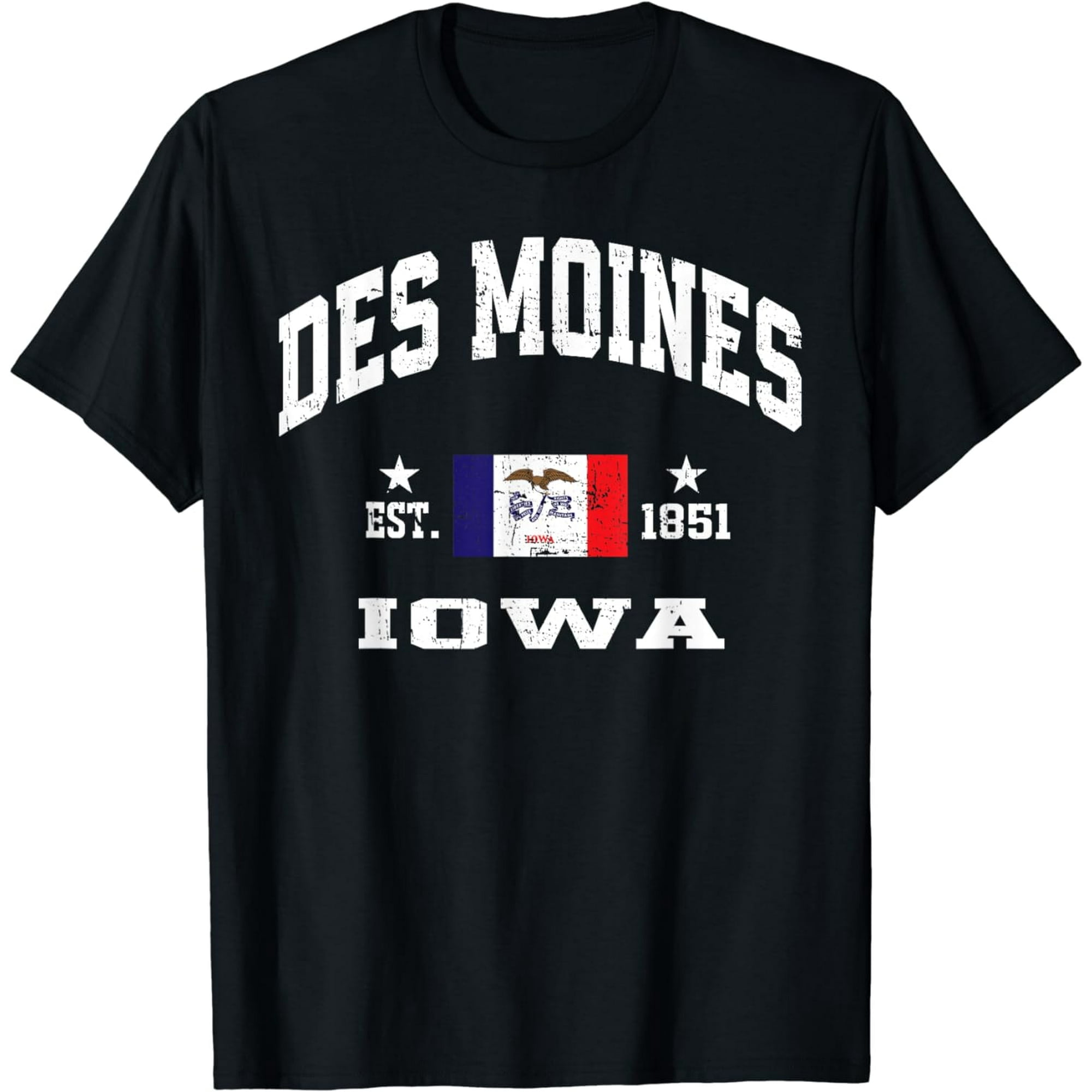 Des Moines Iowa IA Vintage State Athletic Women Men T-Shirt - Walmart.com