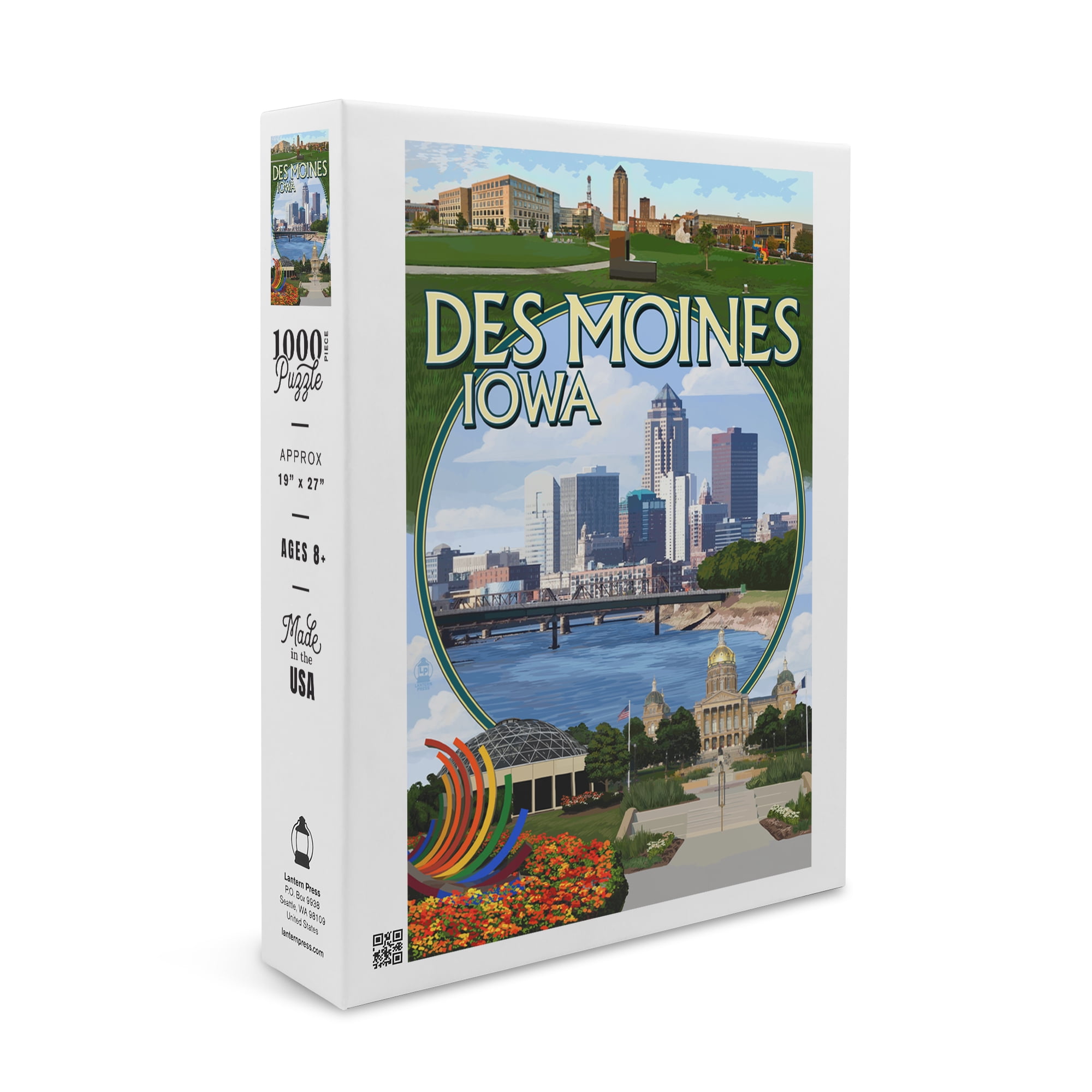 Des Moines, Iowa, Montage Scenes (1000 Piece Puzzle, Size 19x27 ...